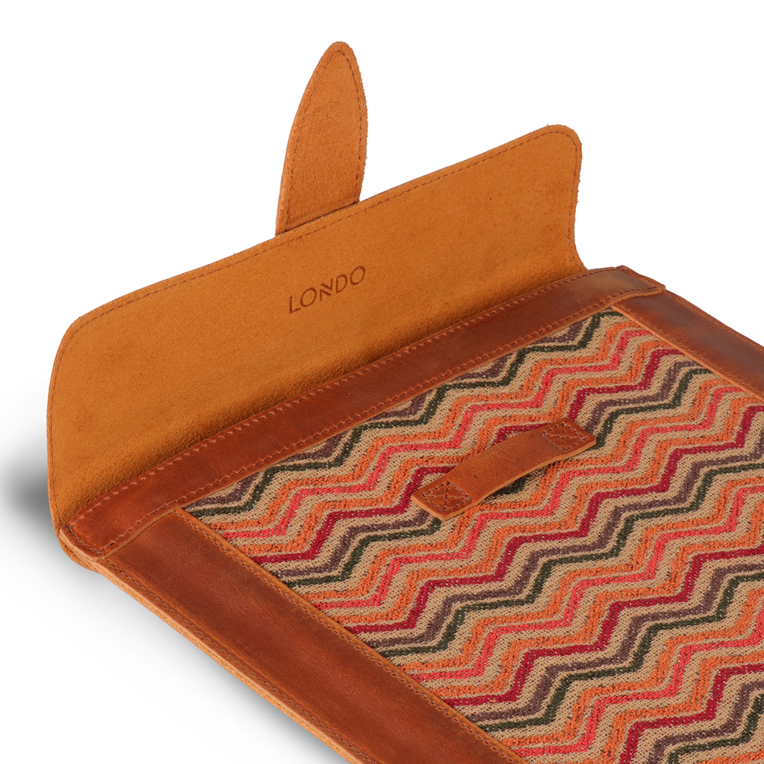 Londo Hakiki Deri Ve Dokuma Kumaş Tablet Kılıfı iPad Pro 12'' / 12.9 ...